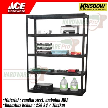 Jual Rak Buku Rak Susun Rak Serbaguna Rak Besi 5 Tingkat 120x45x180 Cm ...