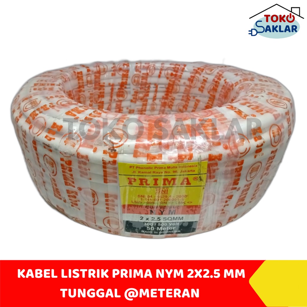 Jual Kabel Prima/Supreme NYM 2x2.5 Tunggal @Meteran | Shopee Indonesia