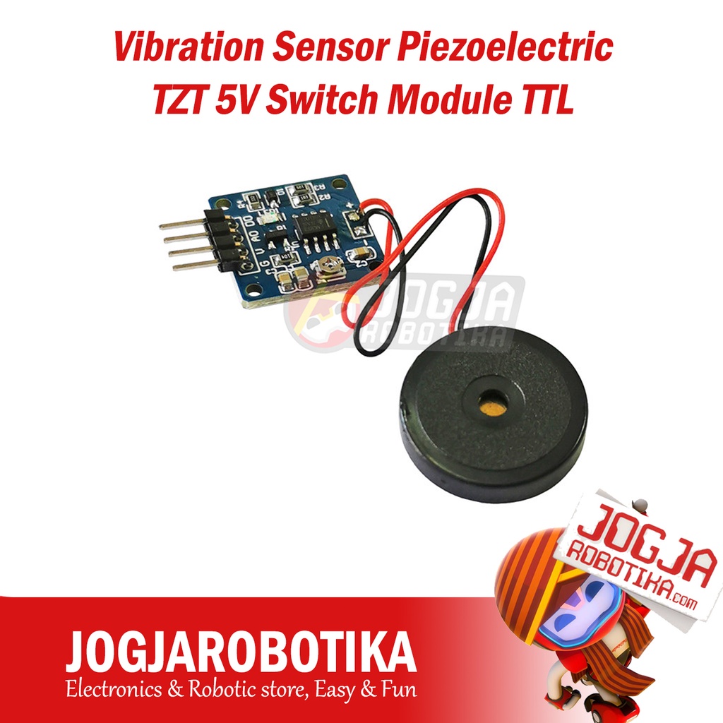 Jual Vibration Sensor Piezoelectric TZT 5V Switch Module TTL | Shopee Indonesia
