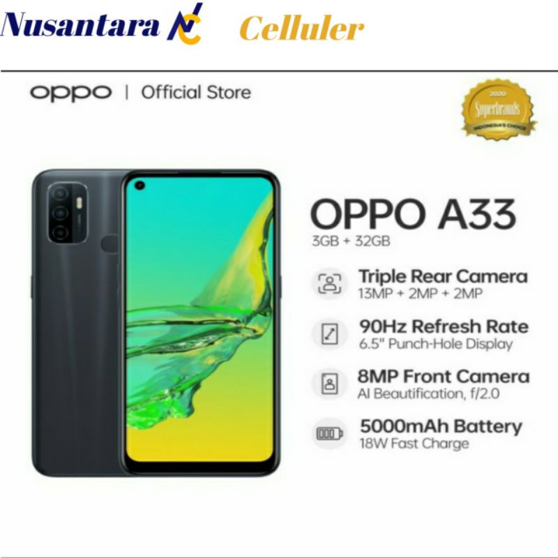 Jual OPPO A33 3/32 GB ( A33, RAM 3 GB, ROM 32 GB ) Smartphone Garansi ...