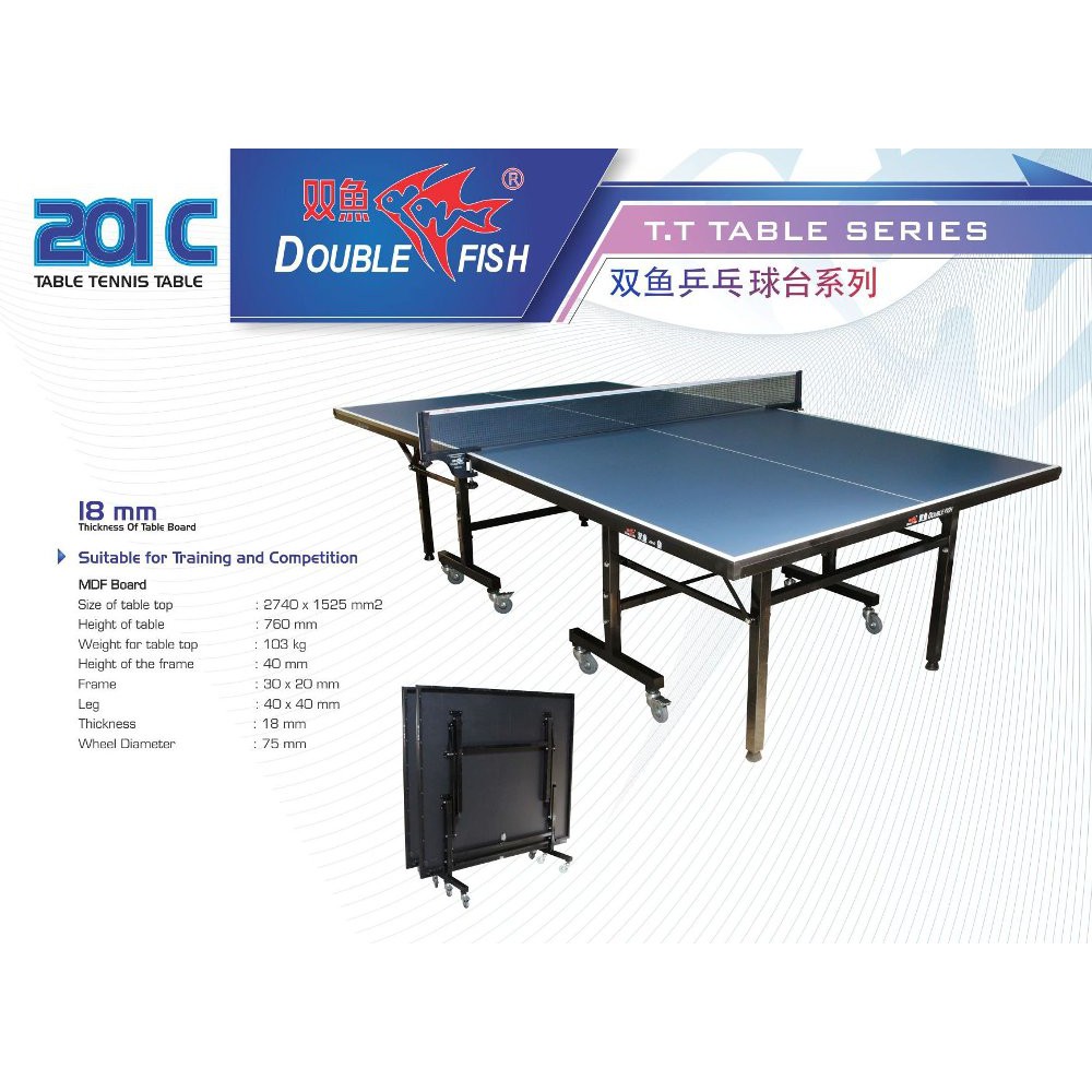 Jual Meja Pingpong import Double Fish 201 C | Shopee Indonesia