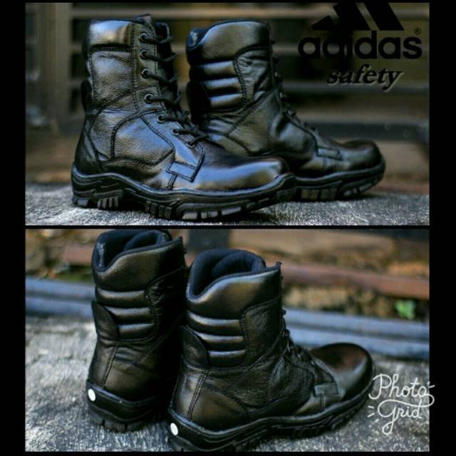 Jual Sepatu boots safety adidas pria pdl kerja lapangan proyek kulit ...