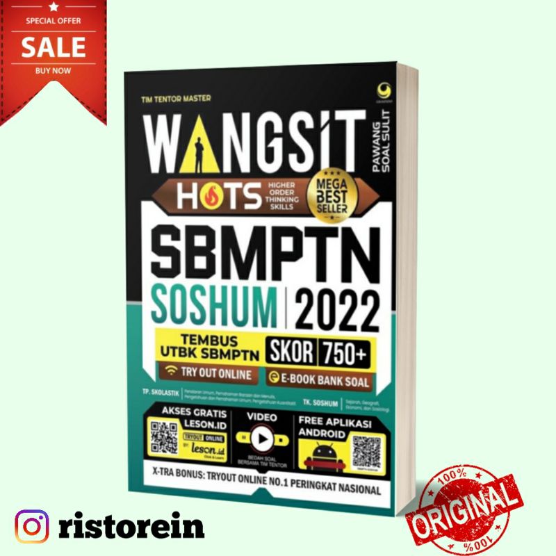 Jual BUKU WANGSIT UTBK SOSHUM HOTS 2022 TPS&TKA | Shopee Indonesia