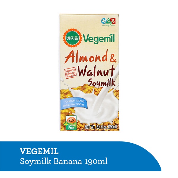 Jual Vegemil Soy Milk Almond & Walnut 190ml | Shopee Indonesia