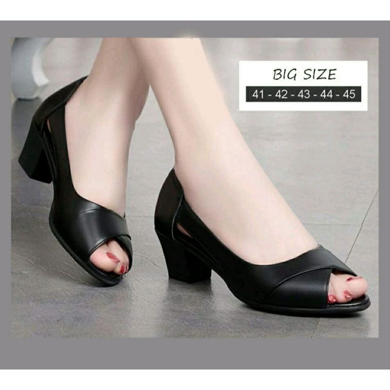Jual Higheels MK-1 Hitam / Pantofel Big Size Ukuran JUMBO 41 42 43 44 ...