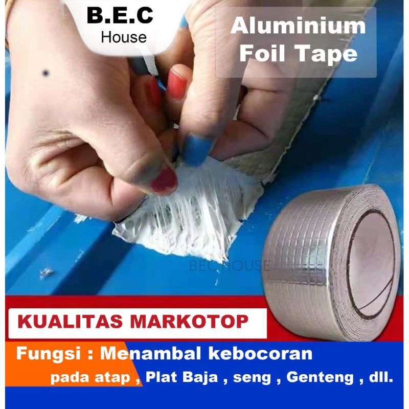 Jual Tape Anti bocor Foil Butyl Aluminium 3M X 5CM Waterproof Perekat Lakban Isolasi Anti Air ...