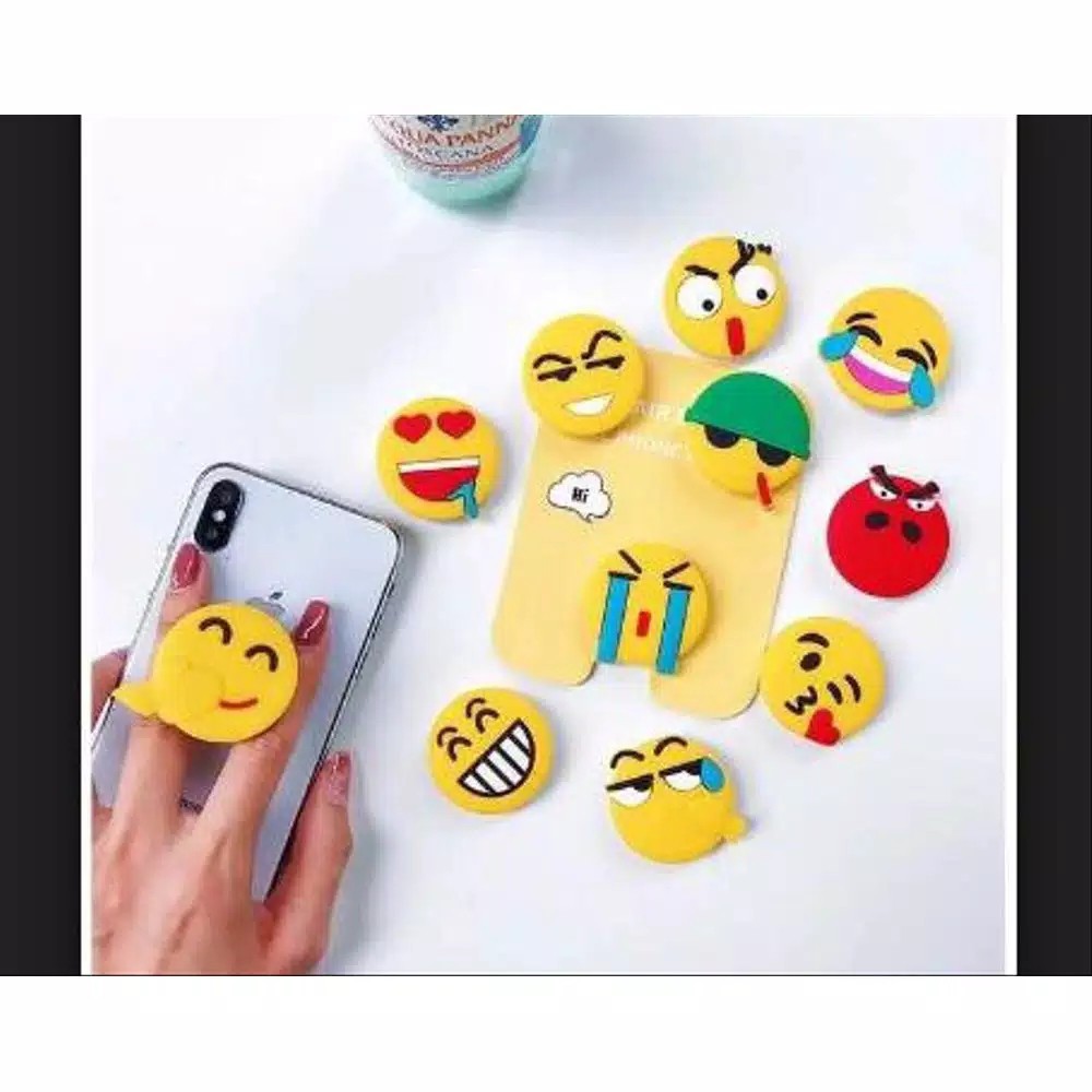 Jual Pop Socket 3D Karakter Pop Socket HP Emoticon Lucu Import android ...
