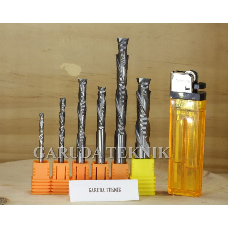 Jual Mata ROUTER BIT CNC COMPRESSION ENDMILL UP DOWN CUT 2Flute spiral ...