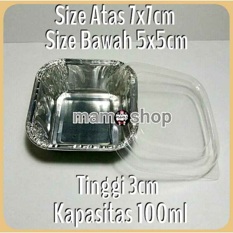 Jual Alu Tray Foil OX 100 Plus Tutup Lid Mika Aluminium Tray isi 100pc | Shopee Indonesia