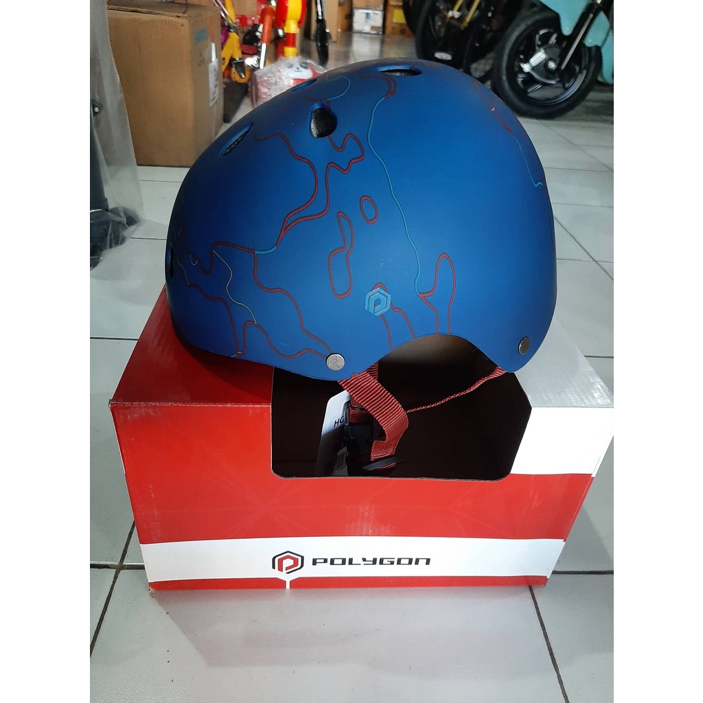 Jual HELM / HELMET SEPEDA POLYGON HOPPE (ADJUSTABLE) Model Batok Size M ...