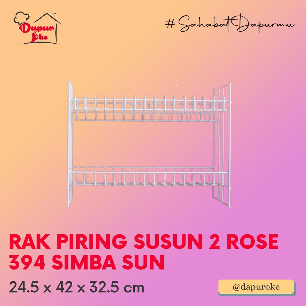 Jual Rak Piring Susun 2 Rose 394 Simba Sun | Shopee Indonesia