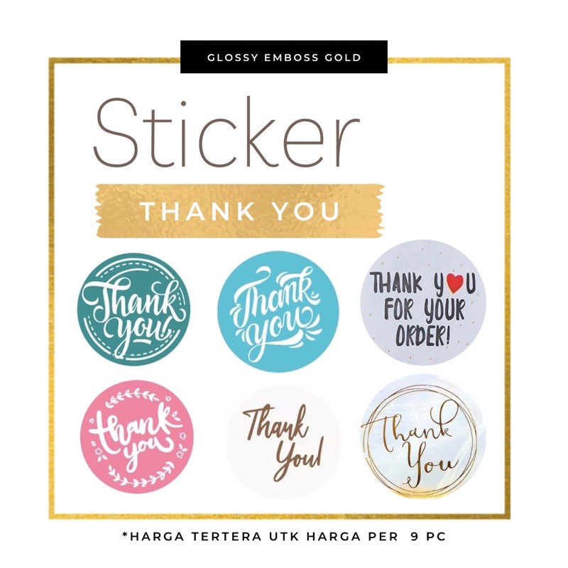 Jual Sticker Thank You / Label stiker thank you | Shopee Indonesia