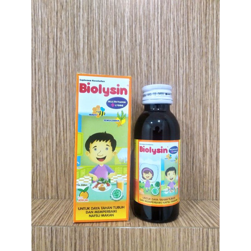 Jual Biolysin Syrup 100ml Jeruk Sirup Lysine Lisin Curcuma Madu ...