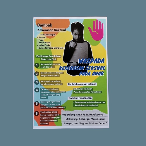 Jual Poster Waspada Kekerasan Seksual Pada Anak | Poster Dampak Kekerasan Seksual | Shopee Indonesia