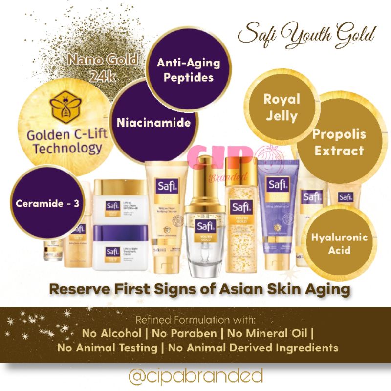 Jual Safi Malaysia | Safi Youth Gold Eliksir Lifting 24K Golden Elixir ...