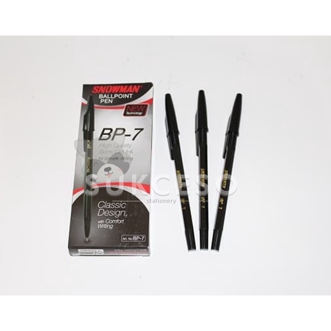 Jual Snowman Pulpen BP-7 Ballpoint Pen Warna Murah Berkualitas | Shopee ...