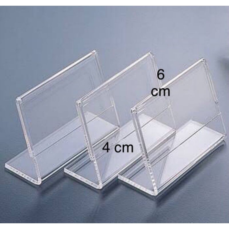 Jual name/price tag / label display / stand acrylik / akrilik model L 4 ...