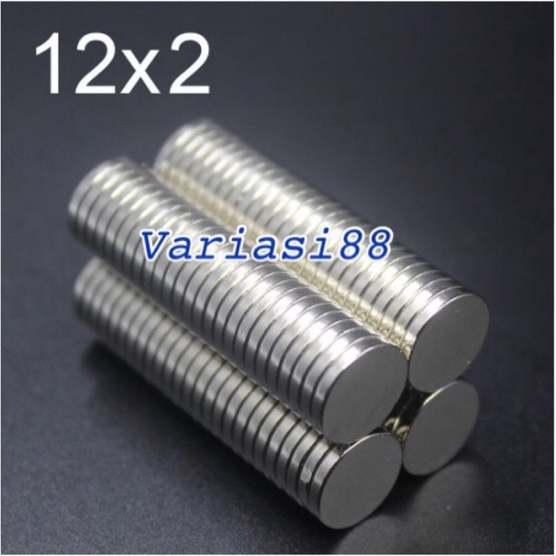 Jual Magnet Bulat/Tanam Ukuran 12x2 MM,10 pcs | Shopee Indonesia