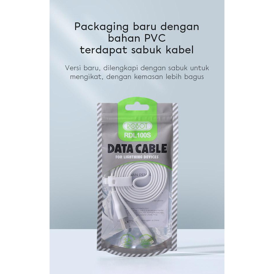 Jual Kabel Casan ROBOT RDL100S RDM100S RDC 100S Data Cable Lightning 2A ...
