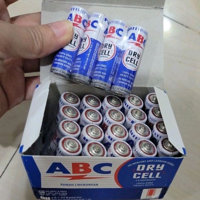 Jual BATU BATERAI BATRAY BATTERY BATERAY ABC BIRU HANNOCH PANASONIC DRY ...