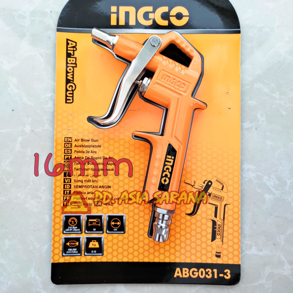 Jual Air Blow Gun 16mm INGCO ABG031-3 Tembakan Angin Semprotan Duster Tiup | Shopee Indonesia