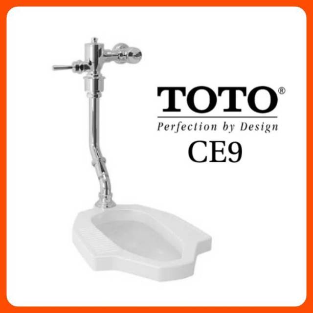 Jual Closet Jongkok Toto CE9 by Gojek Grab Komplit Set Flush Valve | Shopee Indonesia