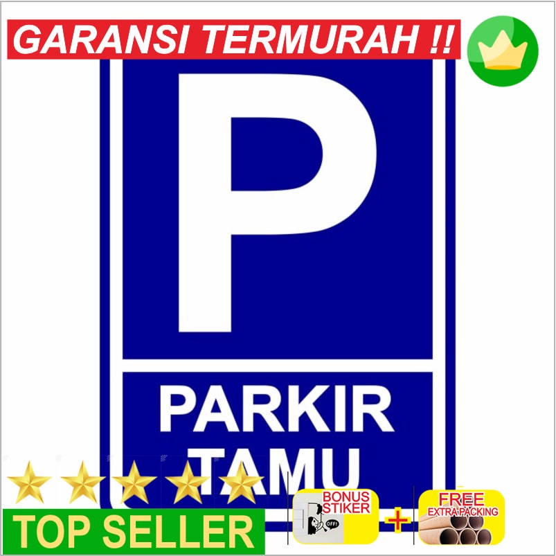 Jual Murah Rambu Area Parkir Khusus Tamu 35cm x 50cm Plat Alumunium ...