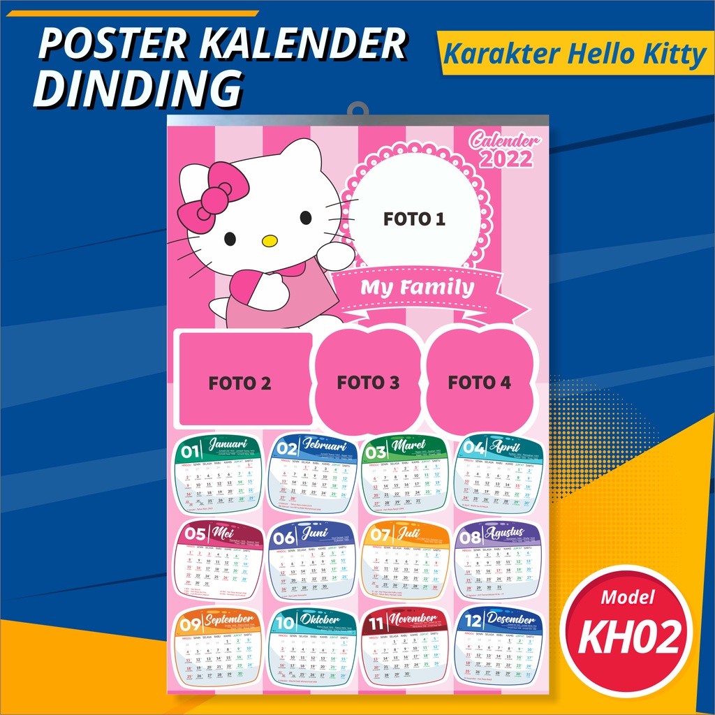 Jual Cetak Kalender Custom Foto Model Karakter | Shopee Indonesia