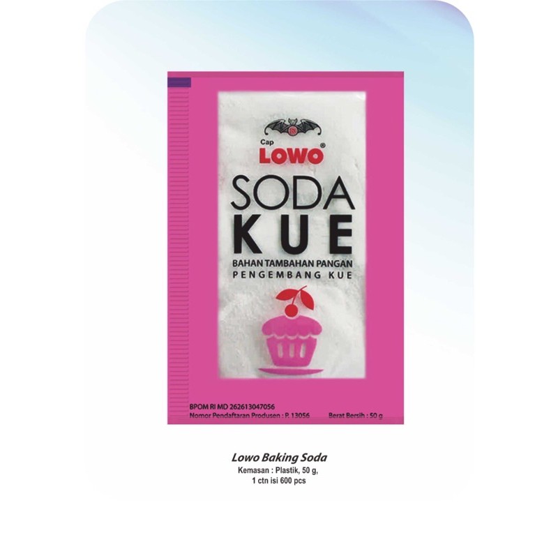 Jual SODA KUE CAP LOWO50G/BAKING SODA LOWO 50G/SODA KUE LOWO 50G ...