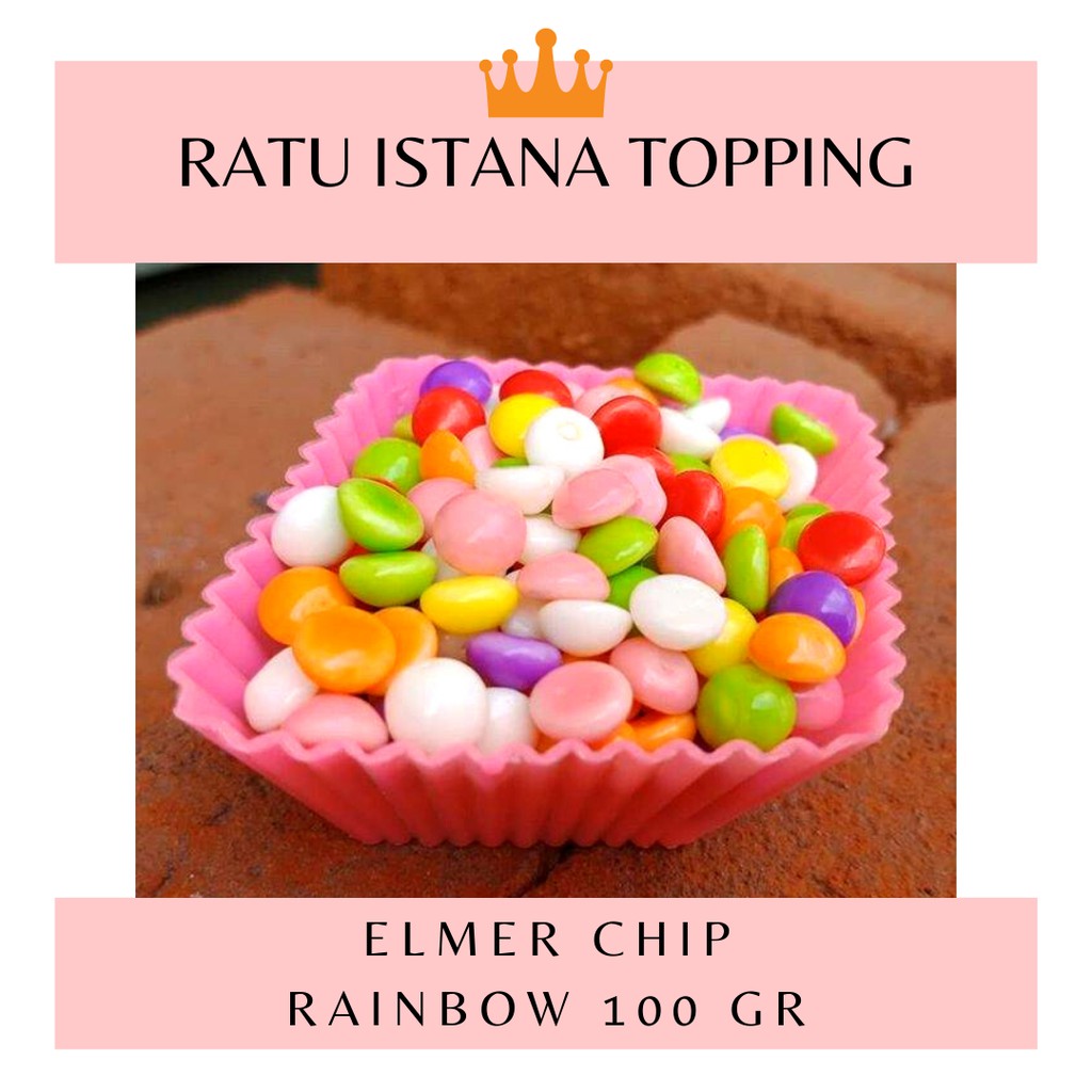 Jual RAINBOW CHOCO CHIP LAGIE 100 GR WARNA WARNI TOPPING COOKIES ...