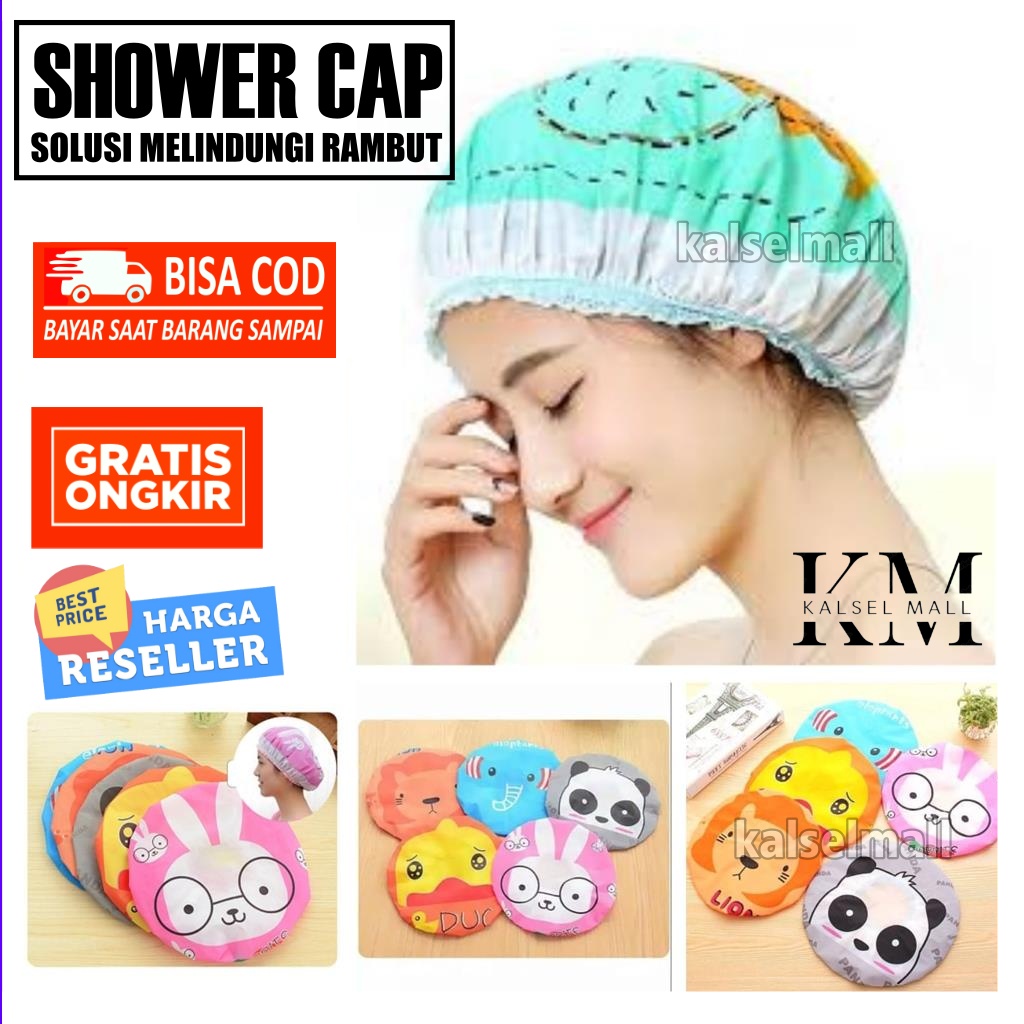 Jual Shower Cap Penutup Pelindung Rambut Kepala Rebonding Salon Dan ...
