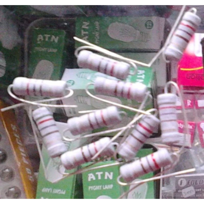 Jual Resistor 2W 2Watt 2 Watt Berbagai Nilai Ukuran Ohm (lihat ...
