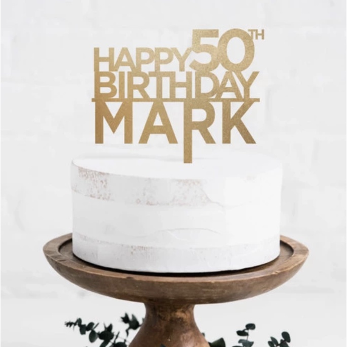 Jual Custom Cake Topper Acrylic | Topper Kue Akrilik Custom Tulisan ...