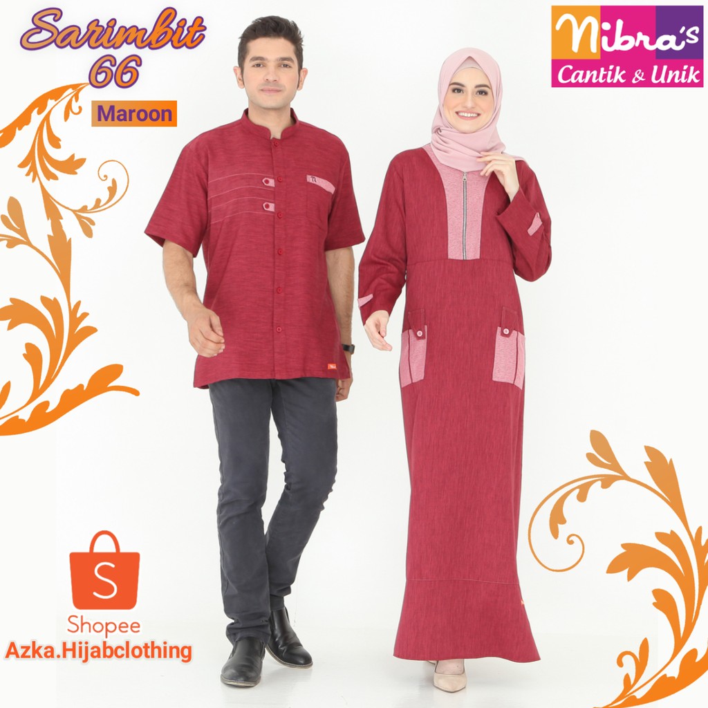 Jual SARIMBIT NIBRAS 66 / SERAGAM KELUARGA / BAJU MUSLIM COUPLE / BAJU ...