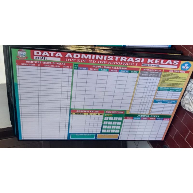 Jual Papan Data Administrasi kelas Ukuran 81x 122 cm | Shopee Indonesia