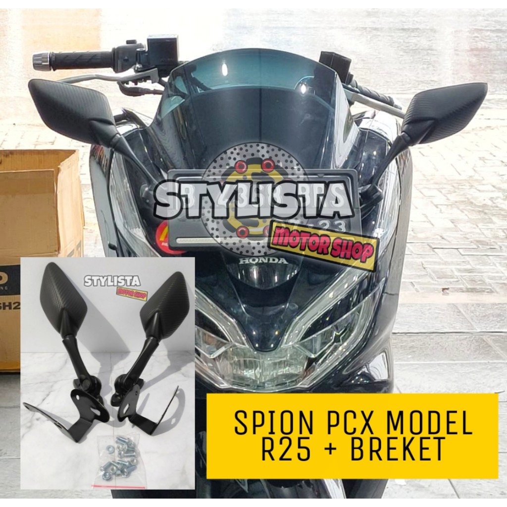 Jual SPION PCX 150 LOKAL 2018 2019 2020 + BREKET MODEL R25 | Shopee ...
