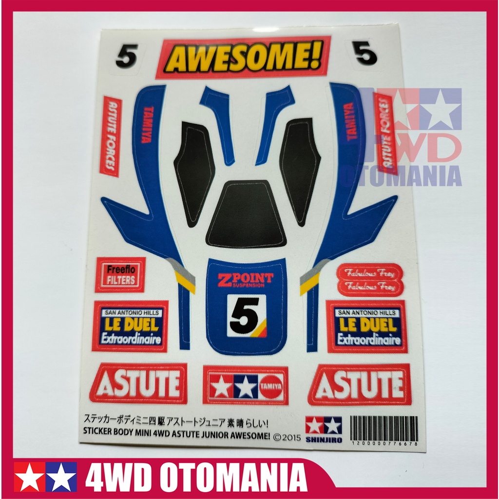 Jual Tamiya - Sticker Body Mini 4WD Astute Junior Awesome - Shinjiro ...