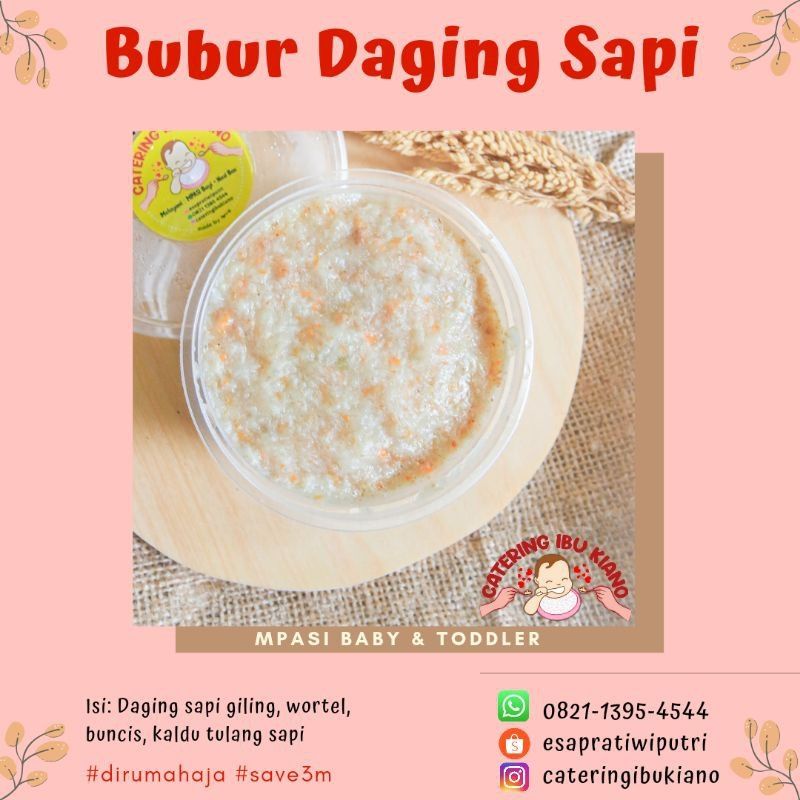 Jual Bubur Daging Sapi Mpasi Bayi Frozen | Shopee Indonesia
