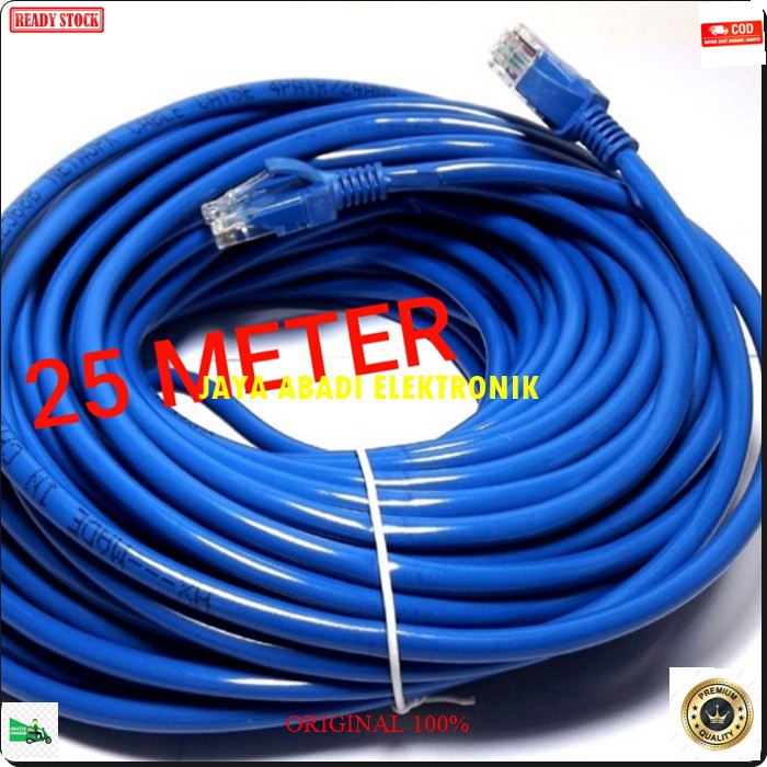 Jual G567 KABEL LAN RJ45 25 METER CAT5 UTP INTERNET WIFI HOTSPOT ...