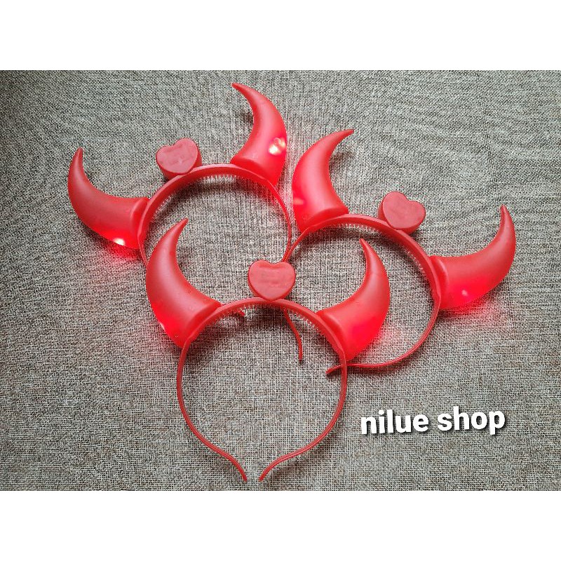 Jual bando devil led /bando tanduk setan nyala | Shopee Indonesia