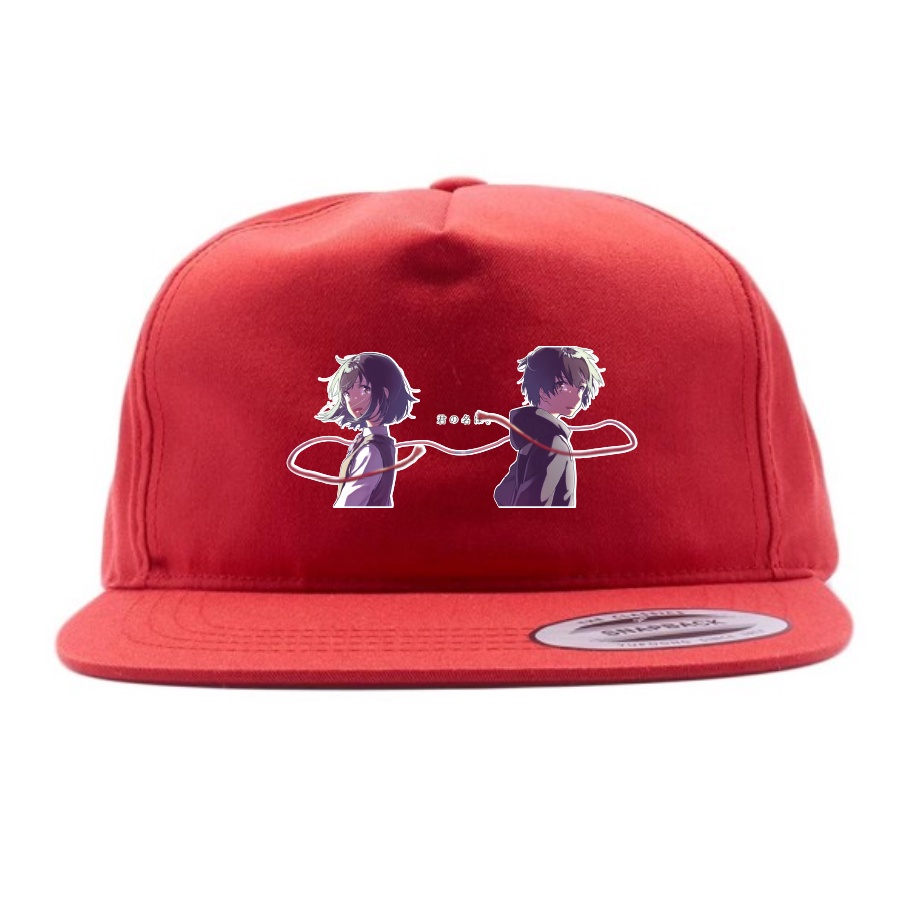 Jual Topi Snapback Cotton Anime Kimi no na wa Taki Mitsuha red ribbon ...