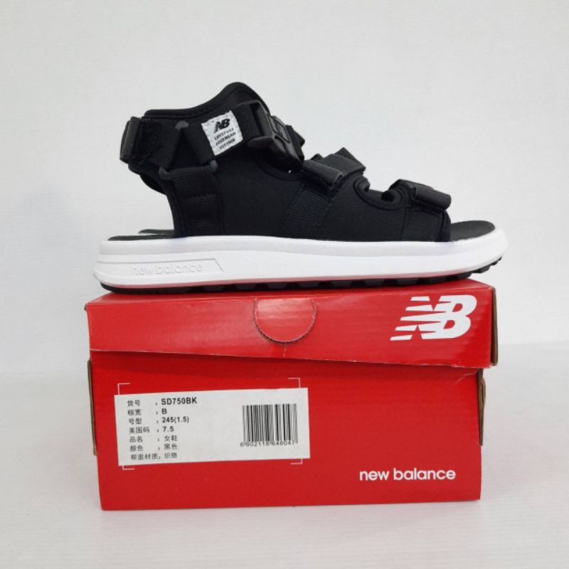 Jual Sandal New Balance 750 Black White Original | Shopee Indonesia