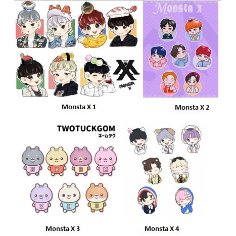 Jual Mini Sticker KPOP Monsta X Part 1 | Shopee Indonesia