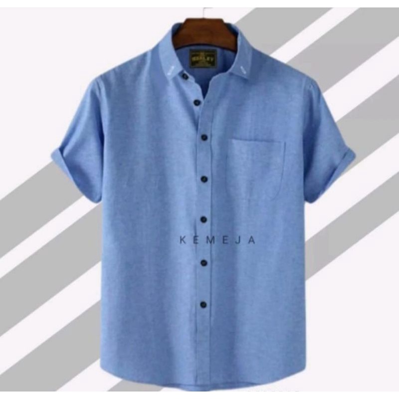 Jual kemeja polos pria lengan pendek ADA PILIHAN PAKET 2 BAJU HARGA ...