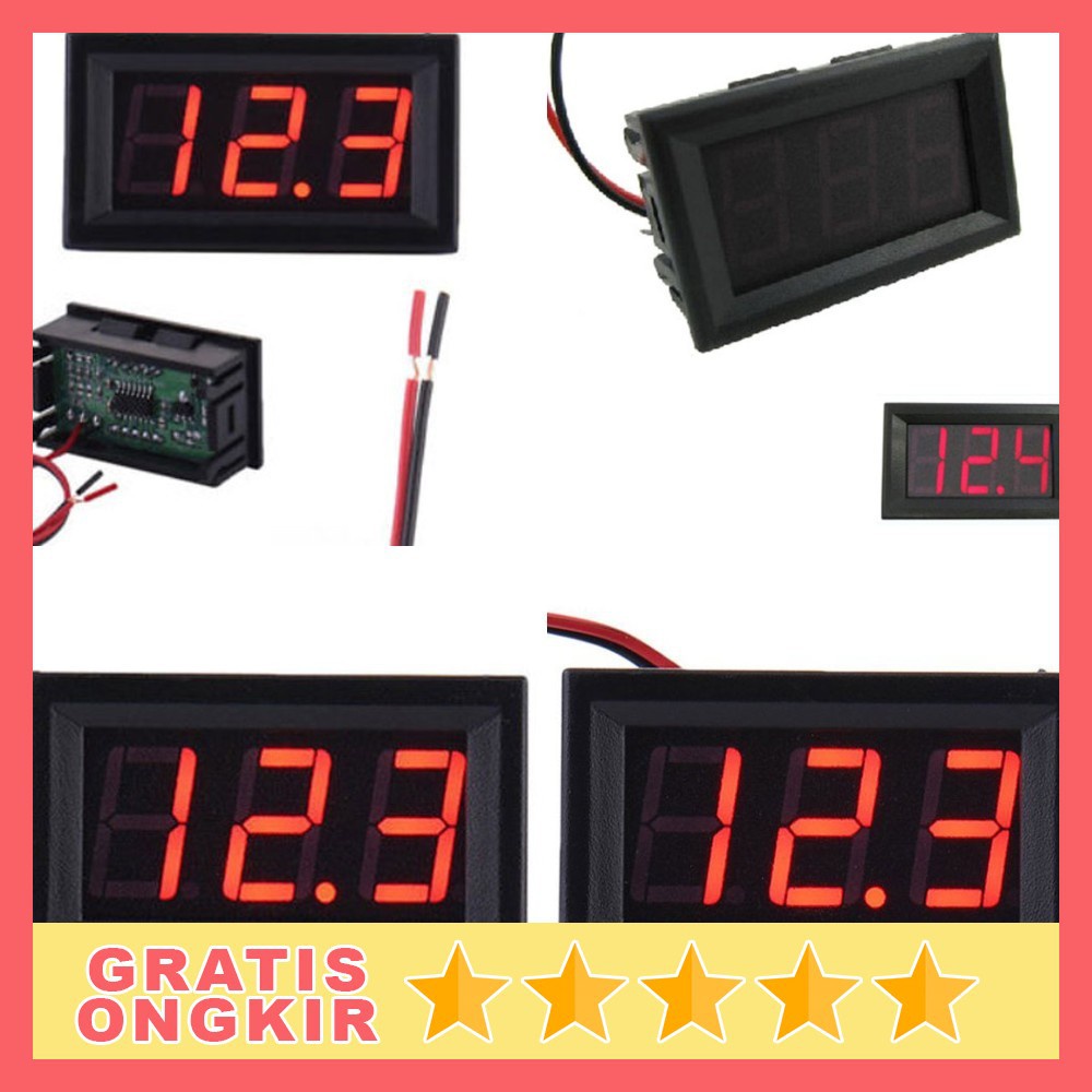 Jual Voltmeter LED Alat Ukur Tegangan Listrik Pengukur Voltase Elektronik - Alat Pengukur ...