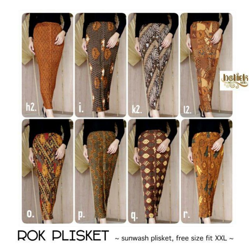 Jual Rok Span Panjang Plisket Batik Instan Bawahan Kebaya Bridesmaid ...