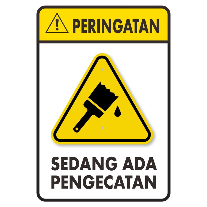 Jual STIKER SAFETY SEDANG ADA PENGECATAN 21X30CM | Shopee Indonesia