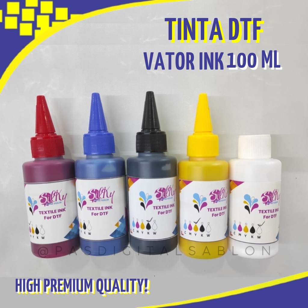 Jual Tinta Sablon DTF / Vator Ink DTF 100 Ml Original (CMYKW) | Shopee ...