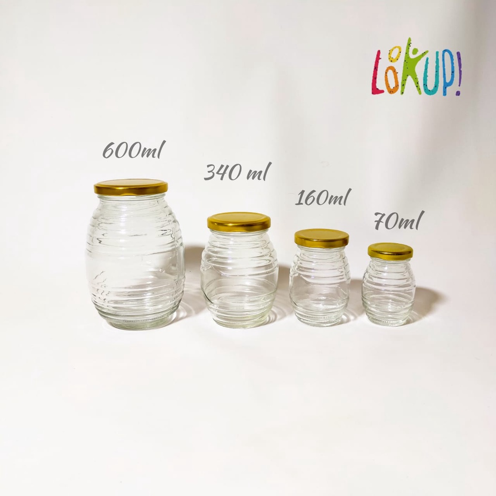 Jual BOTOL KACA BENING/ Glass Jar Botol / Toples Kaca/Toples Selai Jam ...