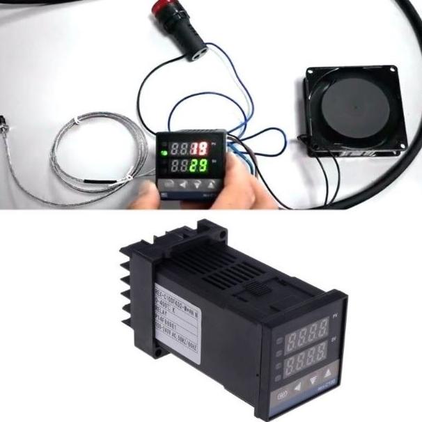 Jual REX-C100 Relay Dual Digital PID Temperature Controller Input K ...